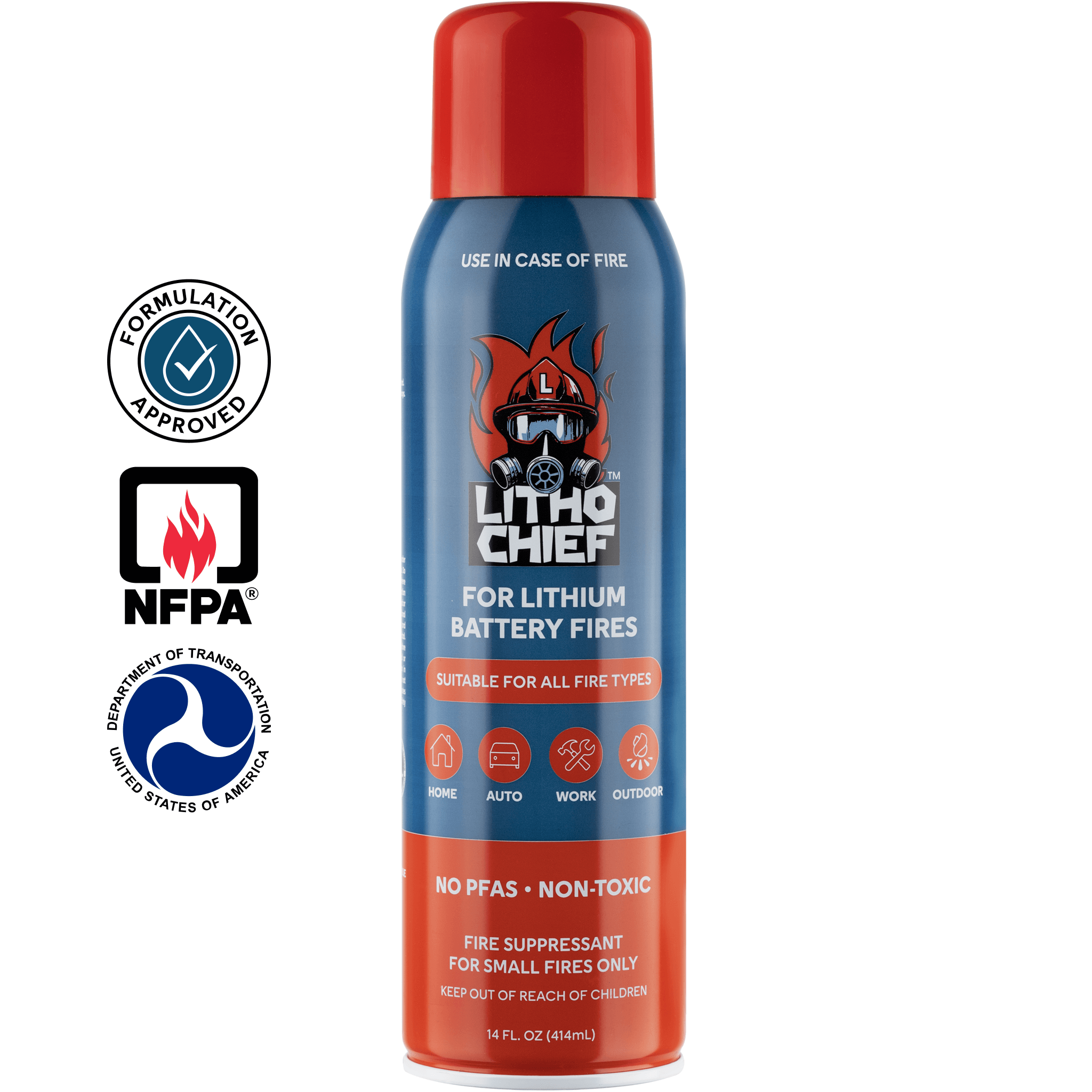 Buy LithoChief – Personal Fire Suppressant for Lithium Fires